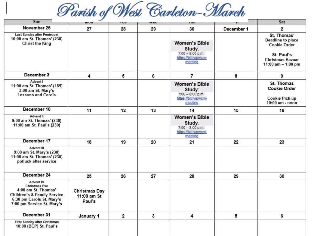 The Parish of West Carleton-March